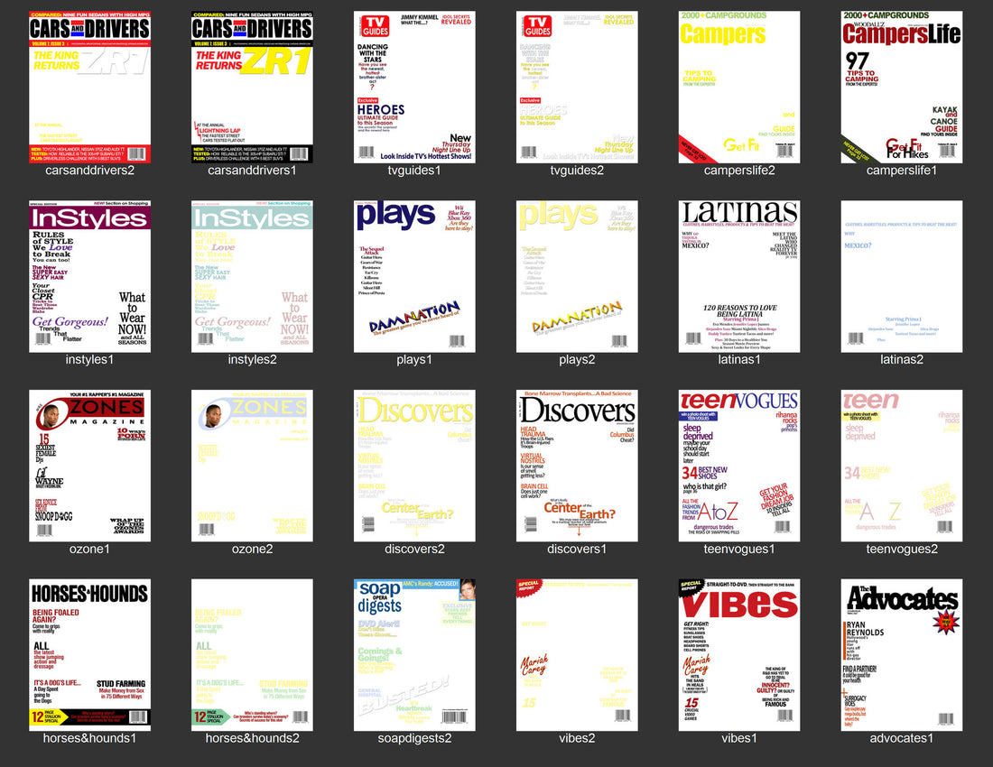 Magazine Cover Overlays - Digital Backgrounds – dslrBooth Store